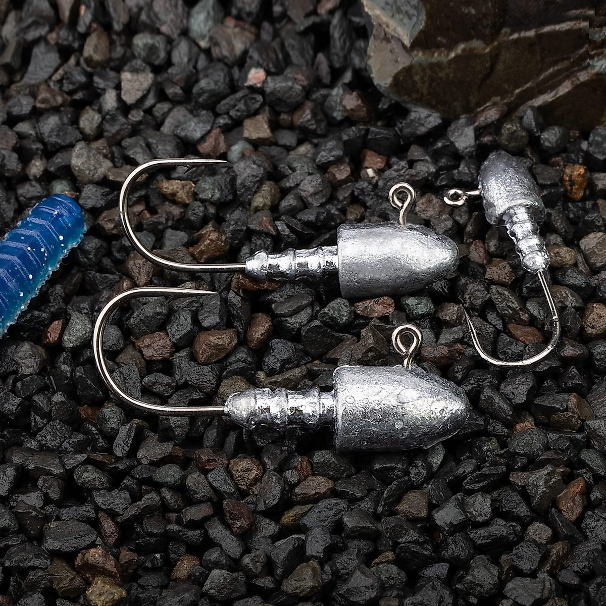 THKFISH Bullet Jig Heads for Bass Crappie Fishing Saltwater Freshwater Walleye Panfish Jigs Swimbait Jig Head Hooks for Bass Trout 1/4oz (7g) 20pcs