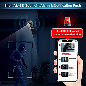 Wireless Indoor Camera for Security, 1080P Battery Powered Security Cameras Wireless Outdoor AI Motion Detection WiFi Home Camera with Siren, Spotlight, Color Night Vision,2-Way Talk, SD/Cloud Storage