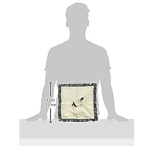 Lovey Security Blanket 12 inch Square Stuffed Animal Baby Blankie for Girls or Boys (Cow) by Baberoo, 12 Inch (Pack of 1)