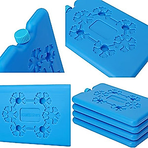 6 Pack Blue Ice Packs for Lunch Box ，Original Cool Pack， Slim & Long-Lasting Ice Pack for your Lunch or Cooler Bag