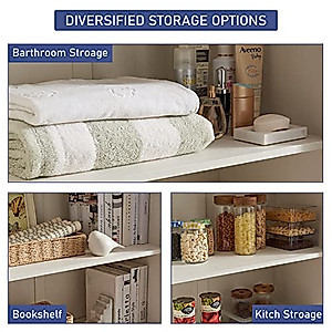 JXQTLINGMU Farmhouse Storage Cabinet with Adjustable Shelves, Bathroom Storage Cabinet with Barn Doors for Bathroom, Utility Room, Living Room, Kitchen, Antique White