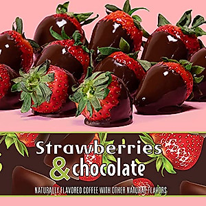 Community Coffee Strawberries & Chocolate Flavored 10 Count Coffee Pods, Medium Roast Compatible with Keurig 2.0 K-Cup Brewers, 10 Count (Pack of 1)