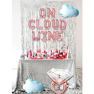 LaVenty Rose Gold On Cloud Wine Bachelorette Decorations Bubbly Bar Banner Mimosa Bar Decorations Vino Bachelorette Party Rose Bridal Shower Decorations
