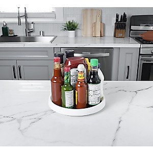 Kitchen Spaces Non-Skid Lazy Susan Pantry/Cabinet Turntable Organizer, Gray, Standard, (3061A12-AMZ)