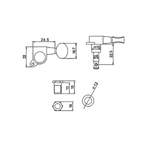 Holmer Guitar String Tuning Pegs Tuning Machines Sealed Machine Heads Grover Tuners Tuning Keys Oval Button 6 In Line for Right Handed Electric Guitar or Acoustic Guitar Chrome.