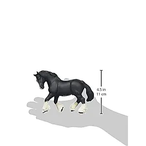 Papo - Hand-Painted - Figurine - Horses,Foals and Ponies - Black Shire Horse Figure-51517 - Collectible - for Children - Suitable for Boys and Girls - from 3 Years Old