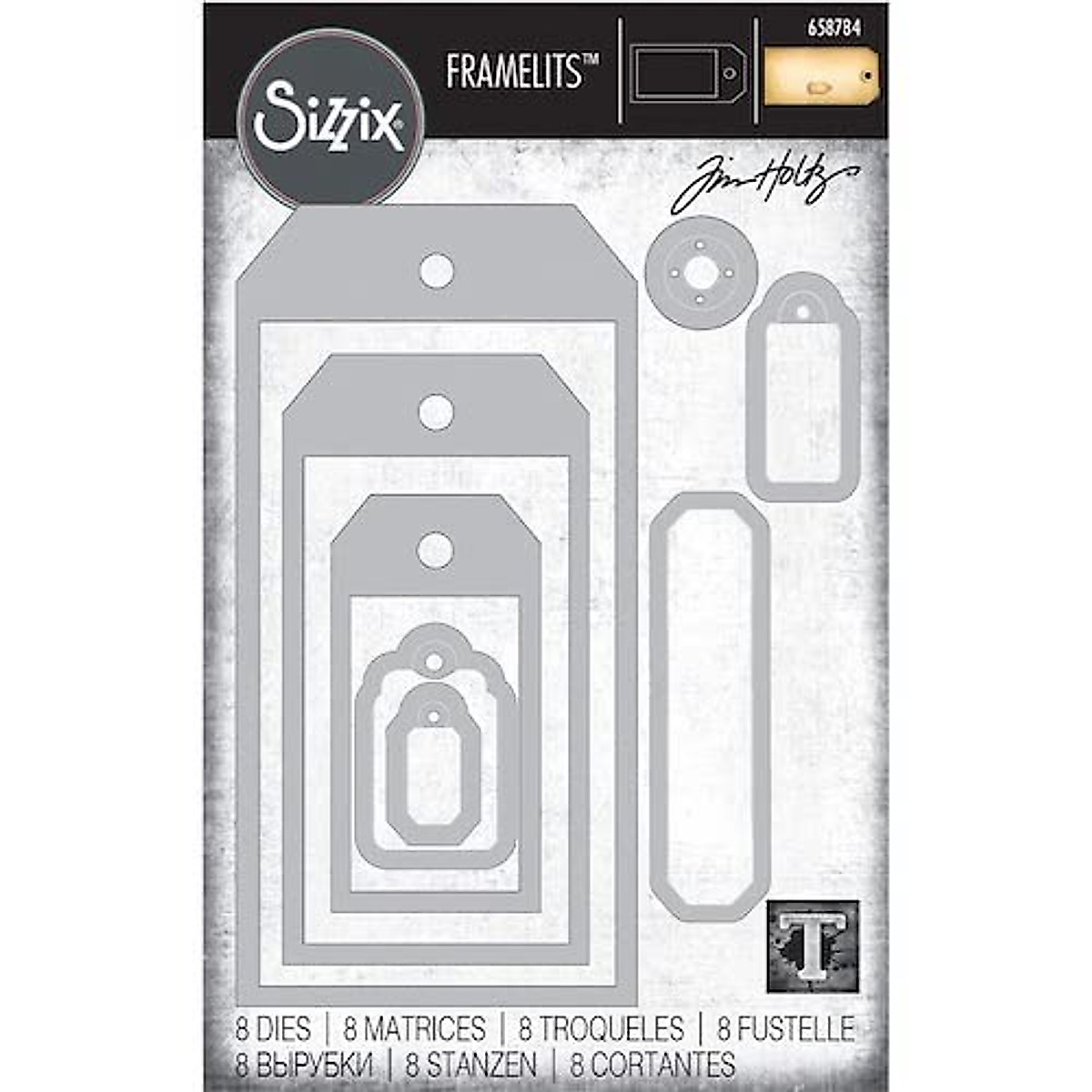 Sizzix 658784 Tim Holtz Tag Collection Framelit Dies