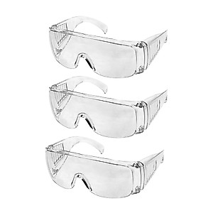 3 Pack | OTG Safety Glasses | Over Eyeglasses | Anti-Fog & Scratch Resistant | Impact & Scratch Resistant