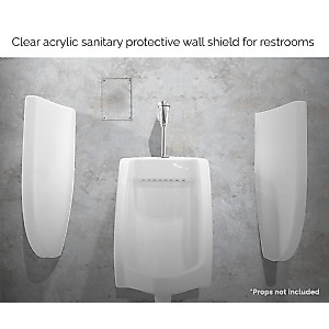 3 Pack Clear Acrylic Wall Protector with Pre Drilled Holes 5" x 7" Protective Plate 5/64" Thick Business or Home Use Dirty Hand and Fingerprint Shield by Marketing Holders