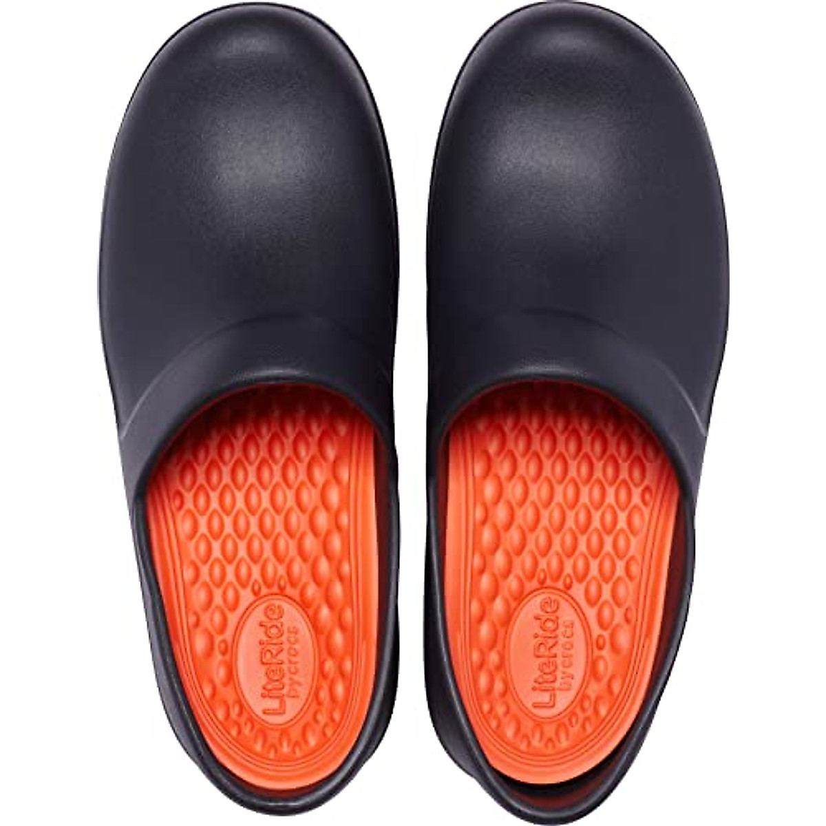 Crocs Women's Neria Pro II LiteRide Clog | Slip Resistant Work Shoes, Black, 8