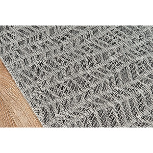 Novogratz Villa Collection Emilia Indoor/Outdoor Area Rug, 2'7" x 7'6" Runner, Grey