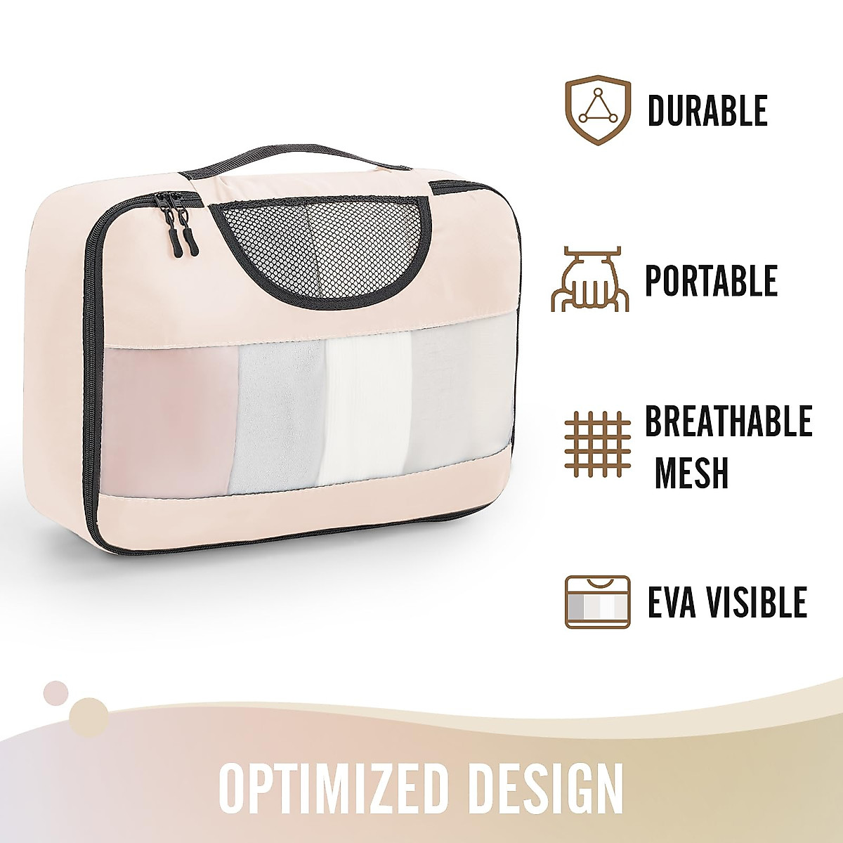 6 Set Packing Cubes for Suitcases, Travel Organizer Bags for Carry on Luggage, Veken Suitcase Organizer Bags Set for Travel Essentials Travel Accessories in 4 Sizes(Extra Large, Large, Medium, Small)