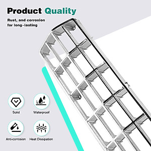 CarPartsDepot Front Chrome Frame Grille Assembly Grill Compatible With Ford F-100/ F-250/ F-350 /Bronco 1978 1979 FO1200111 D8TZ8150C