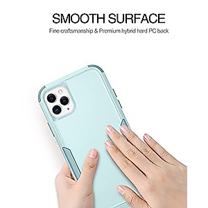 BENTOBEN iPhone 11 Pro Case, 3 in 1 Heavy Duty Rugged Hybrid Shockproof Hard PC Soft TPU Bumper Non-Slip Protective Girls Women Boy Men Phone Cases Cover for iPhone 11 Pro 5.8 Inch, Mint Green