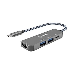 SEKC STC-H04 USB C Hub, Type-C PD Charging Multi-Function (60W), 4K HDMI x 1, USB 3.0 x 2
