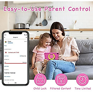 ARKNIKKO Kids Tablet,Tablet for Kids 7” HD - WiFi Dual Camera 32GB ROM Android 10, IPS HD Touch Screen, KIDOZ Pre-Installed, Parental Control Mode, 360°Adjustable Bracket, Kid-Proof Case