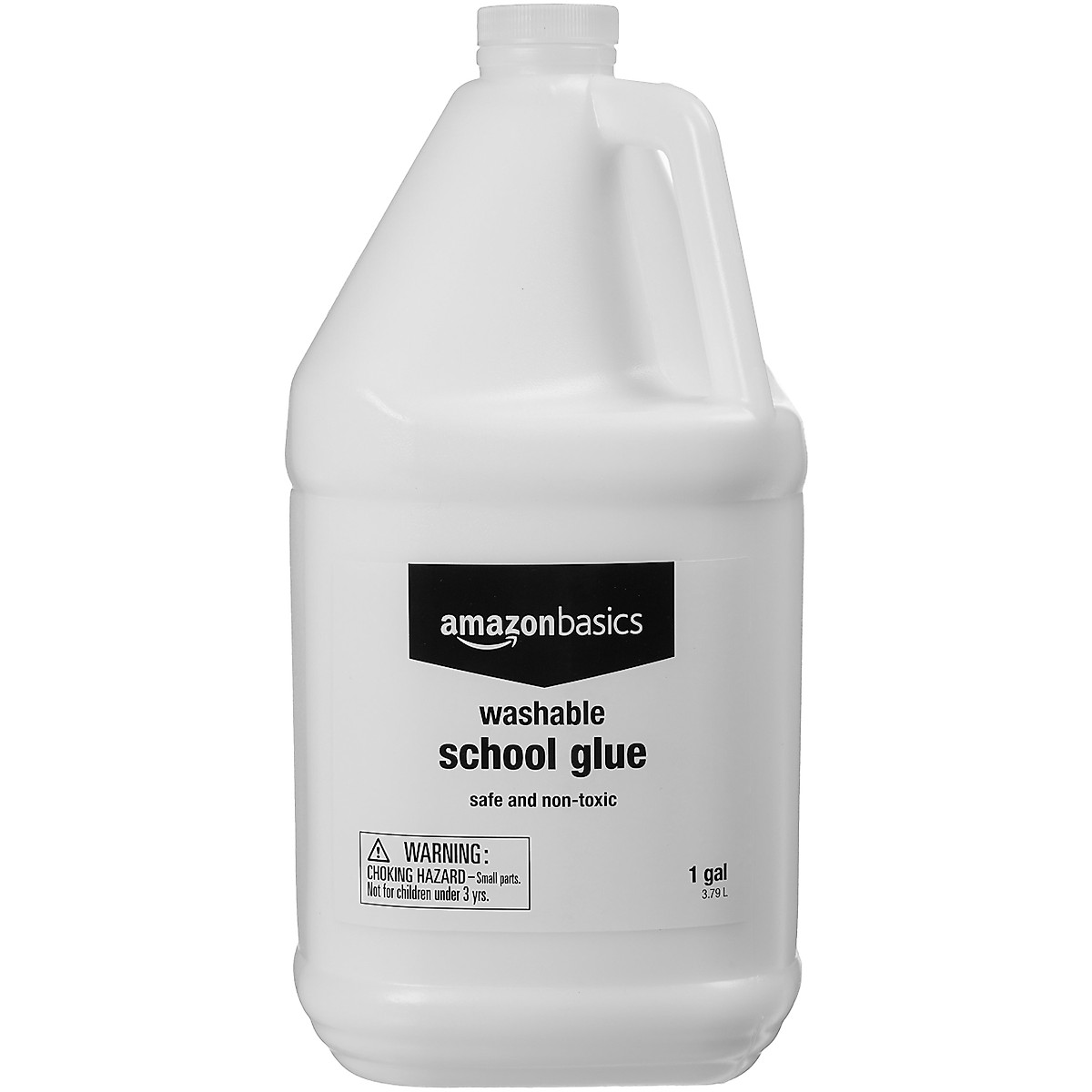Amazon Basics All Purpose Washable School White Liquid Glue - Great for Making Slime, 1 Gallon Bottle