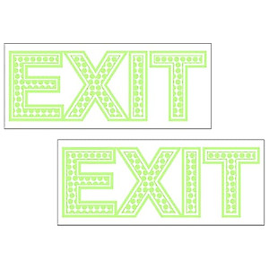 OSALADI 5sets Export Sticker Signs Stickers Exit Sign Protection Sticker Exit Sticker Shopping Mall Exit Decal Sign Sticker Direction Indicator Sticker Glowing Sticker The Pet 2sheets*5