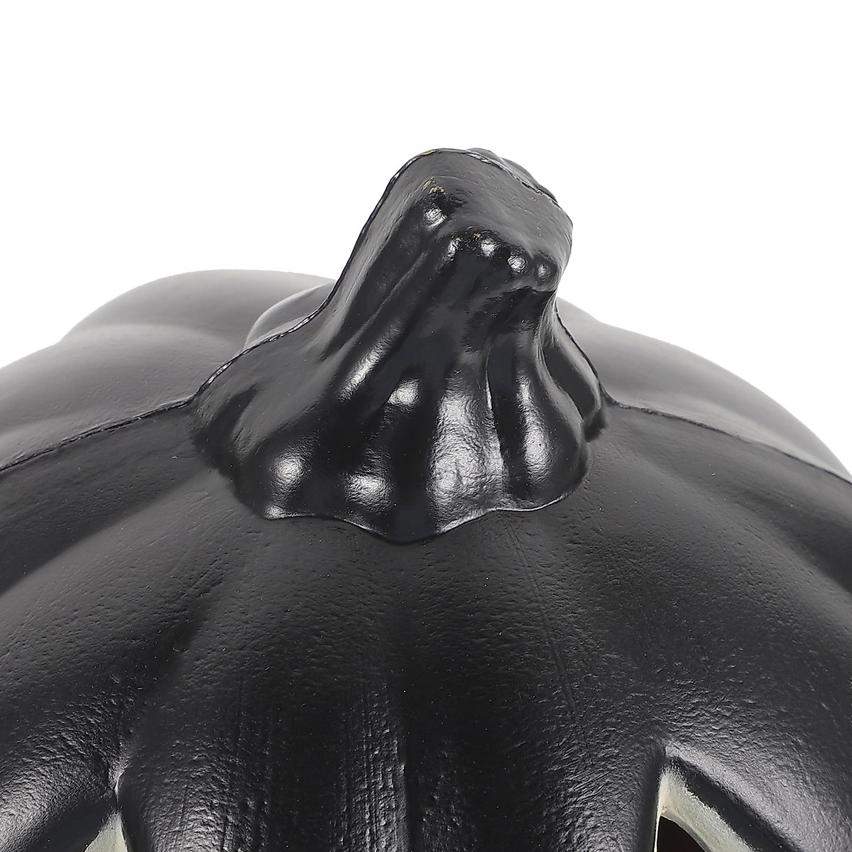 Uonlytech Halloween Pumpkin Lights Battery Operated Black Jack-o-Lantern Light Flameless Candles Pumpkin Lamp Decoration for Halloween Party Favor Decoration (Without Batteries)