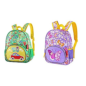 Daaupus 12-Inch girl preschool backpack,Kids Backpack for Boys & Girls, Perfect for Daycare and Preschool, Unique design print backpack for school and travel