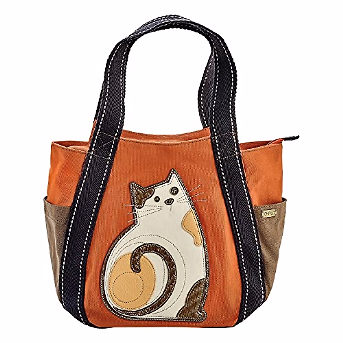 Chala Carryall Zip Tote, Lazzy Cat, Orange