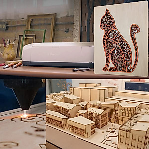 Unfinished Wood Pieces, Basswood Sheets Plywood Sheets for Crafts,Perfect for DIY Projects Painting Drawing Laser Wood Engraving Wood Burning and CNC Cutting (Yellow, 12in*8in*1/16in)