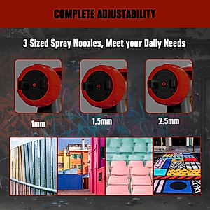 Cordless Paint Sprayer, Upgraded HVLP Brushless Spray Gun Compatible with Milwaukee 18V Battery (Tool Only), Easy to Clean, 3 Copper Nozzles, 3 Spray Patterns for Home Interior & Exterior Painting