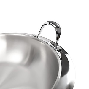 Chafing Dish Buffet Set, Stainless Steel 3L//3.17Q Adjustable Fire Chafing Dish, 28cm Round Chafer Buffet Catering Warmer Set with Anti-Scalding Carry Handles for Parties, Graduation, Events (Silver)