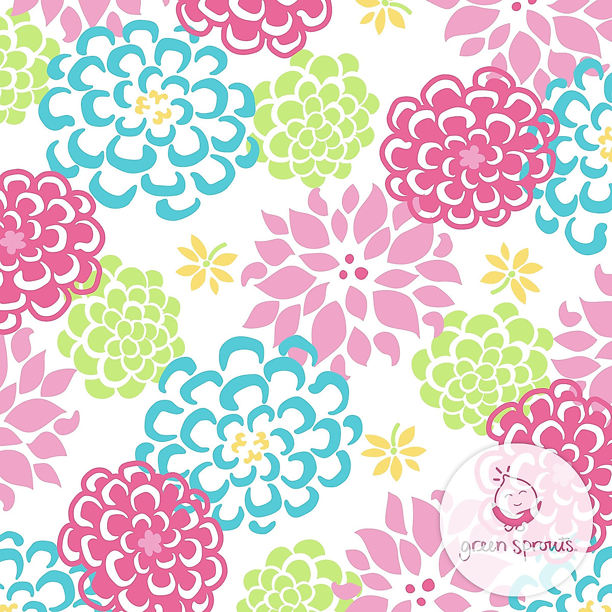 Ruffle Snap Reusable Absorbent Swimsuit Diaper-White Zinnia-18mo