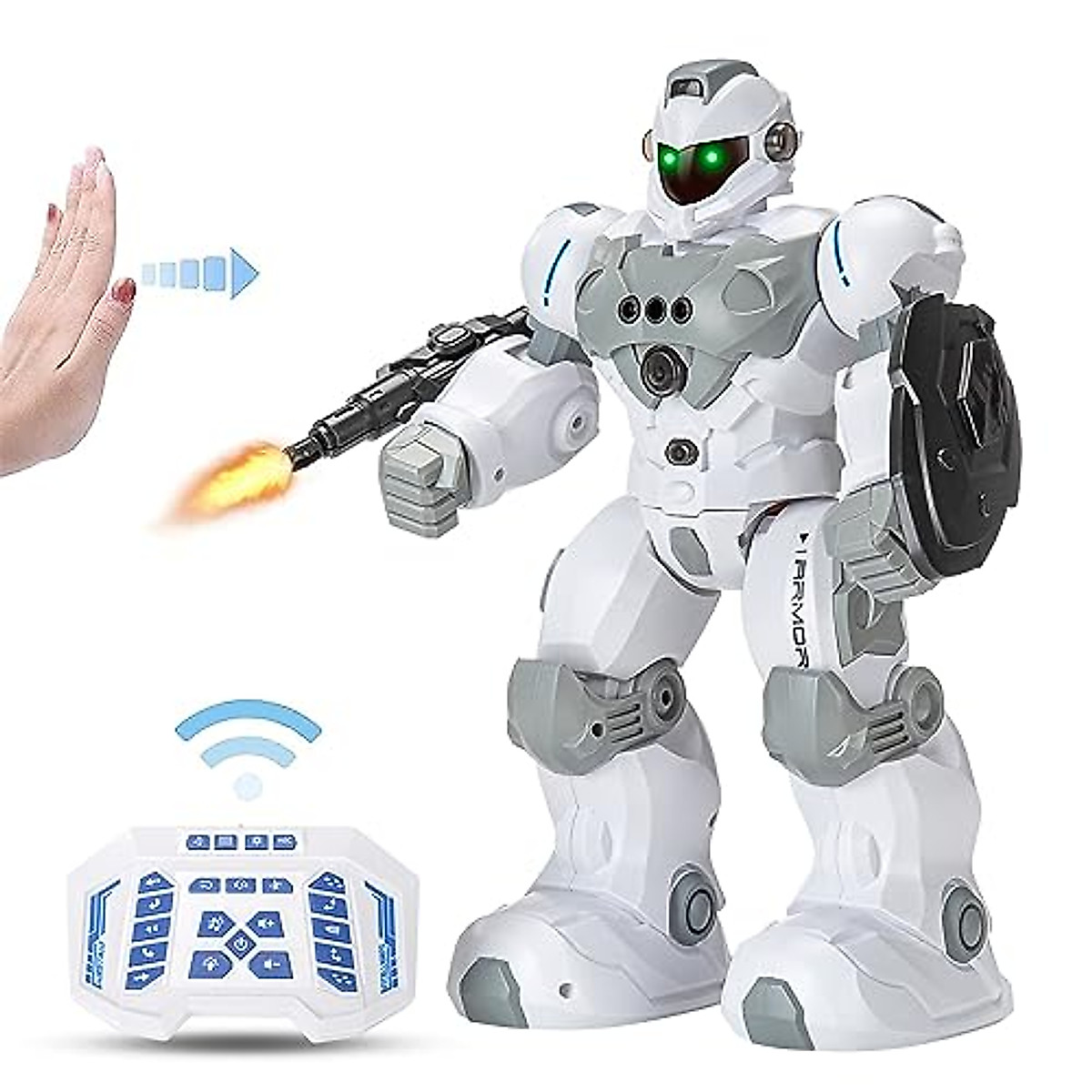Zreswap Remote Control Robot Toys for Kids: Intelligent Programmable Robot Gifts for Kids Popular Science Story Toys with 2.4Ghz WiFi Signal Gesture Sensing for Kids