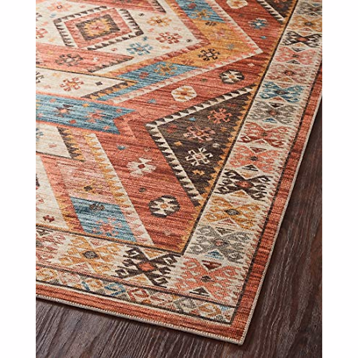 Loloi II Zion Collection ZIO-05 RED/Multi, Traditional 2'-3" x 3'-9" Accent Rug