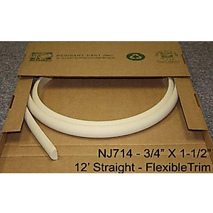 Flexible Moulding - Flexible Half-Round Moulding - NJ714-3/4" X 1-1/2" - 12' Length - Flexible Trim