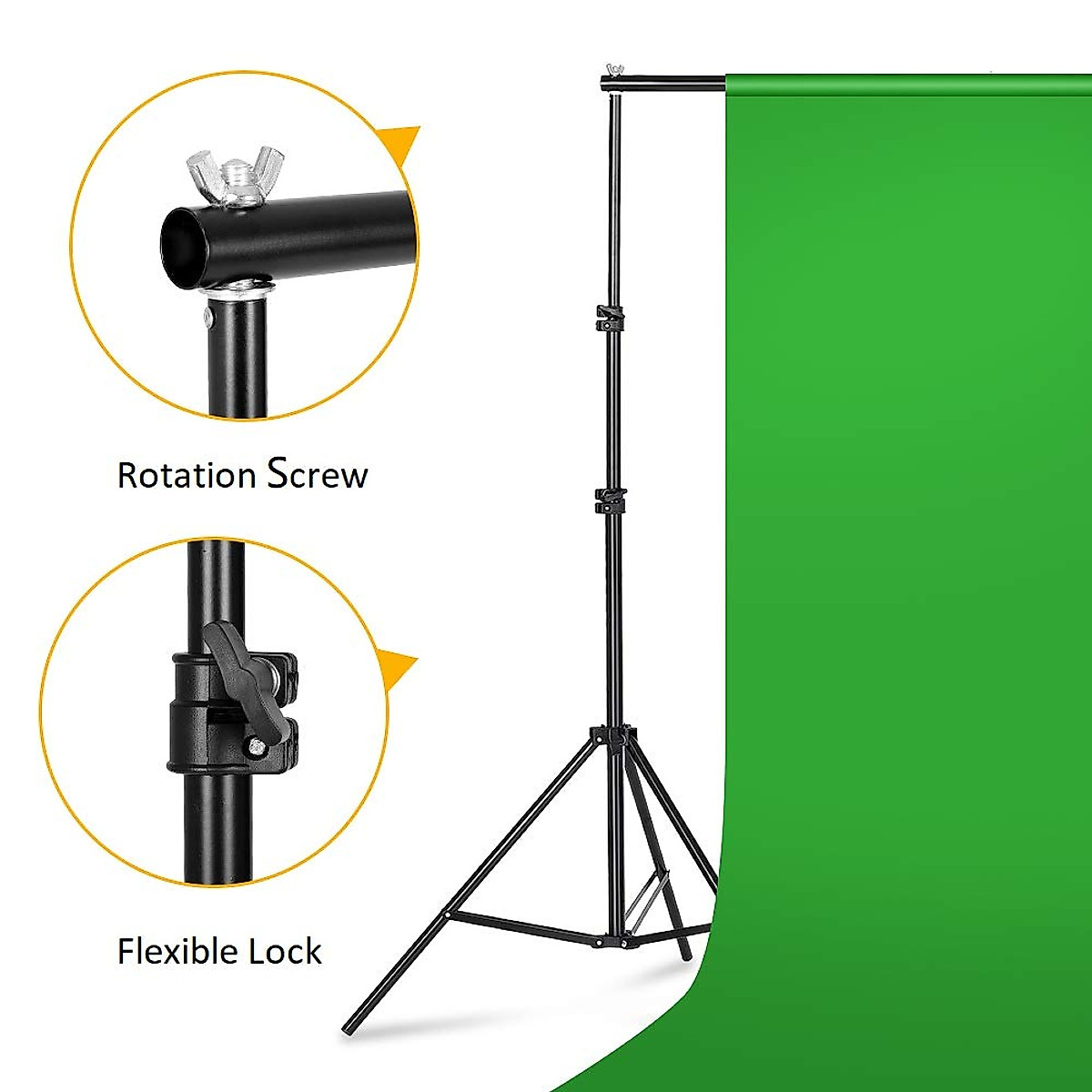 LOMTAP Background Stand Heavy Duty 6.5x10ft/ 2x3m Backdrop Support System Photography Photo Video Studio Kit with Carrying Bag for Adjustable Height and Width Shooting Photo Studio