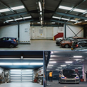 EPESTOEC 4FT LED Shop Light,6300LM,42W,6500K Super Bright White,V Shape Integrated T8 LED Tube Light,High Output Linkable Shop Lights