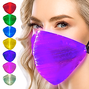SoJourner Bags LED Light Up Mask - Rave EDM Halloween Masks For Men & Women - Halloween Costume Ready