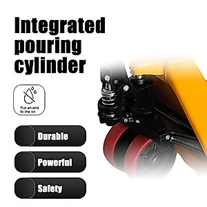 APOLLO Manual Pallet Jack 5500lbs Capacity 7.3" Lifting Height Hand Pallet Truck 27" W x 48" L Forks with Integrated Pump