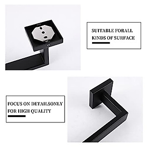 2 Pieces Bath Shower Towel Bars LANC Matte Black 12-Inch Bathroom Double Towel Racks Kitchen Hand Towel Holders Stainless Steel Wall Mount Toilet Towel Hanger Rods,A8804-3MB