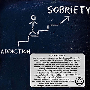 MAOFAED Greeting Card - AA Recovery Wallet Card for Alcoholics Anonymous, Sobriety Gift for New Beginnings, Stainless Steel, 55mm*85mm