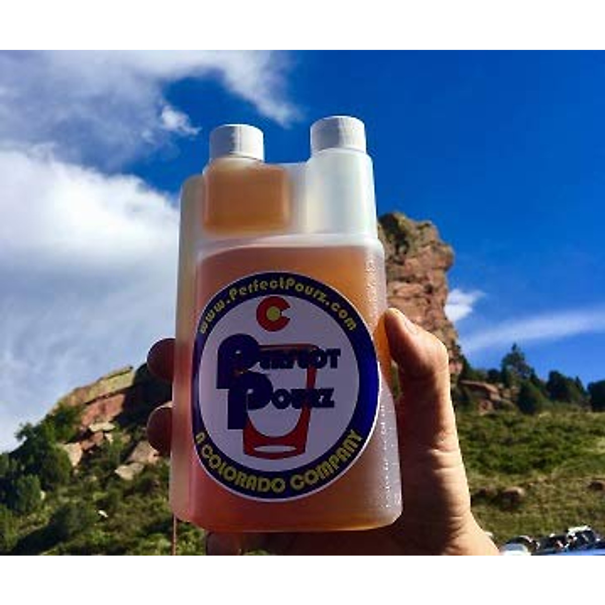 Plastic Flask for Liquor - 16 ounce with 1 ounce shot glass - Perfect Pourz