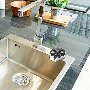 Glass Rinser for Kitchen Sink, Cup Washer for Sink, Bottle Washer, 304 Stainless Steel Cup Rinser for Sink, Glass Washer for Kitchen Sink, Glass Cleaner for Sink - Brush Nickel by Washsh…