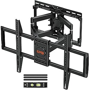 ELIVED TV Wall Mount for Most 37-82 Inch OLED QLED TVs, 8 Ball Bearings Smooth Swivel Extend for Ultra Slim Screens, Full Motion Wall Mount TV Bracket Max VESA 600x400mm, 100 lbs. Fits 16" Wood Studs