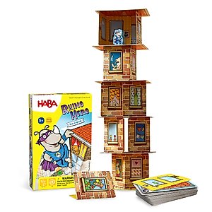 HABA Rhino Hero Game - Card Games for Kids, Ideal for Ages 5 & up - The Heroic Rhino Hero Stacking Card Game Adventure - Triple Award Winner