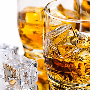 ELIVIA Old Fashioned 10-Ounce Whiskey Glasses Set of 4, Rock Style Crystal Glassware for Scotch, Bourbon and Cocktails