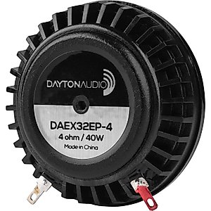 Dayton Audio DAEX32EP-4 Thruster 32mm Sound Exciter - 40 Watts RMS 4 Ohm Imepedance - Audio Transducer - Turn Any Surface into a Speaker System - for Large and Rigid Surfaces