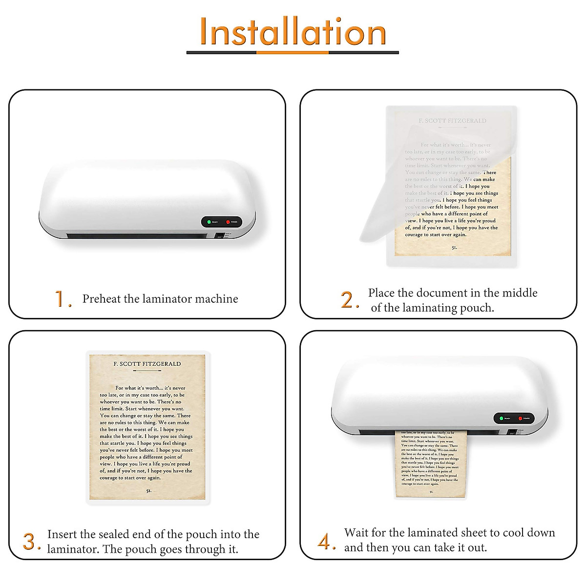 TYH Supplies 100-Pack 5 x 7 Inch 5 Mil Clear Hot Glossy Thermal Laminating Pouches Lamination Sheet Laminator Pockets