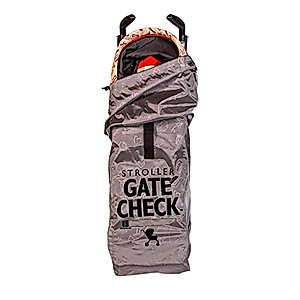 J.L. Childress DELUXE Gate Check Bag for Umbrella Strollers - Premium Heavy-Duty Durable Air Travel Bag, Adjustable Shoulder Strap - Fits Compact, Umbrella-Style Strollers, Grey