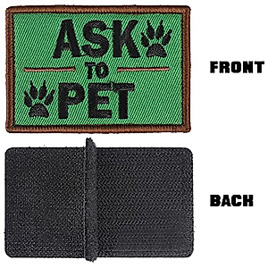 14er Tactical K9 Unit Dog Patches (12-Pack) | Embroidered Service Animal, Ask to Pet, Do Not Pet, Therapy Dog In Training | ESA Hook and Loop Patches for Dog Vest, Military Harness, Collar and Leashes