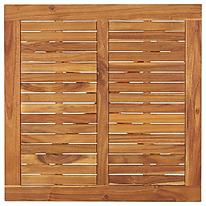 vidaXL Solid Acacia Wood Patio Table - Square Outdoor Furniture, Brown, Easy Assembly, Stable Frame, Size 33.5"x33.5"x29.5"