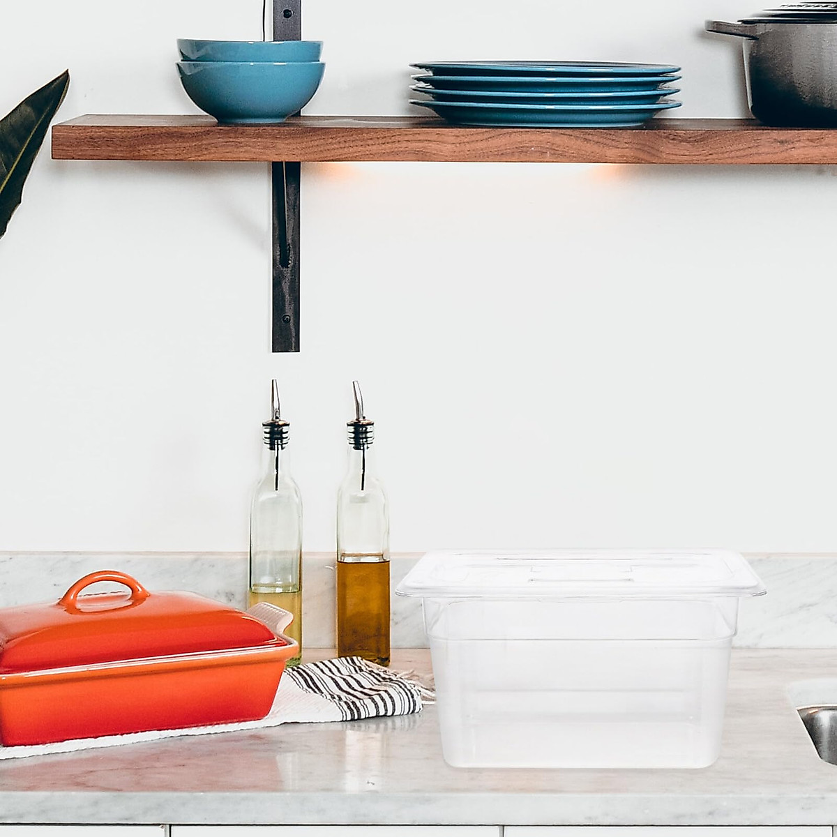 Kichvoe 1 Set plastic freezer organizer vegetable tray with lid food storage containers food prep storage containers freezer containers plastic storage containers bread with cover bacon