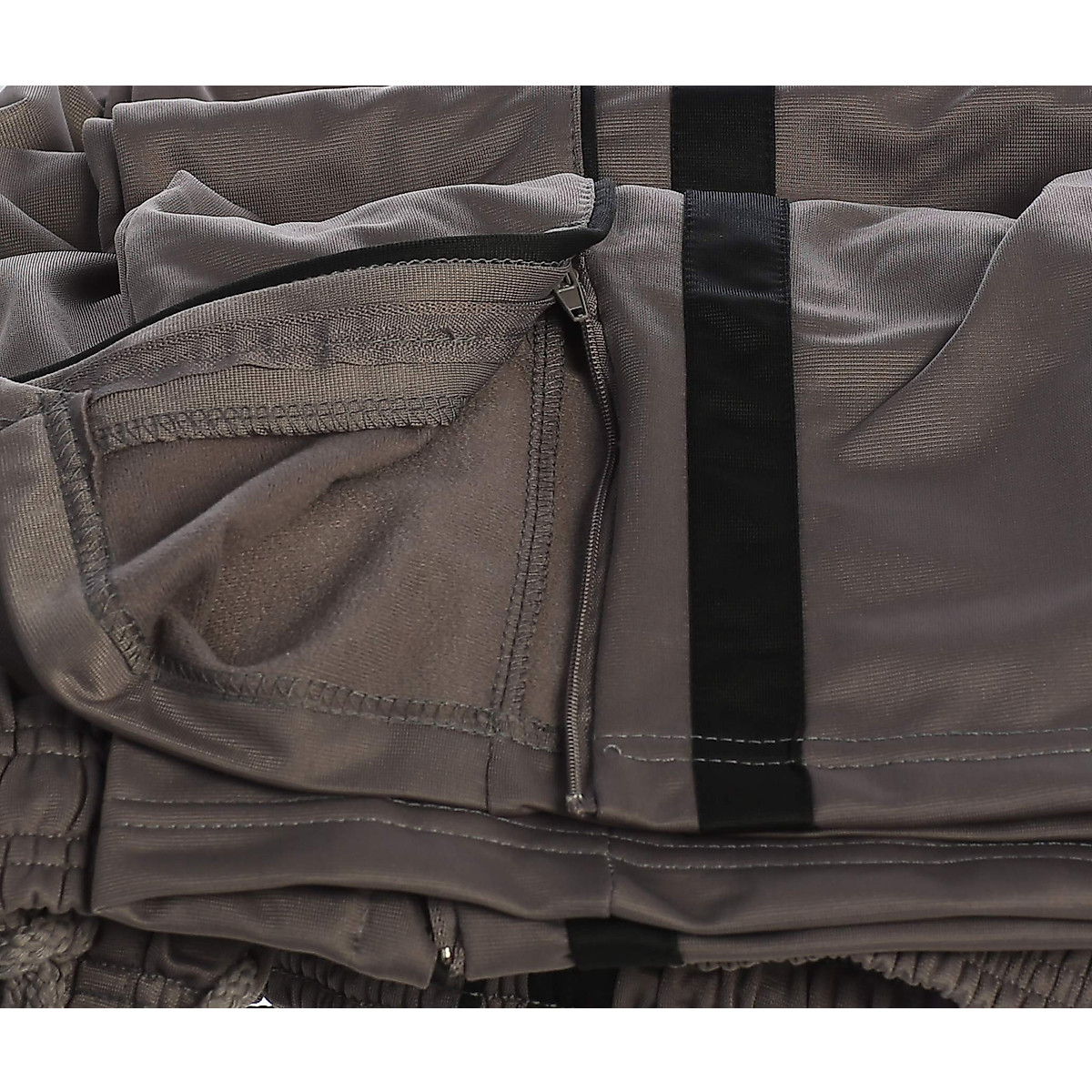 Gioberti Mens Athletic Track Pants, Silver, Large